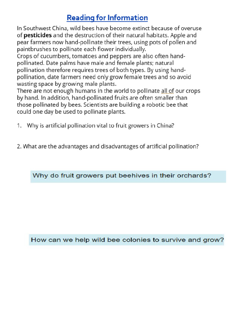 Exploring pollinators worksheet | PDF