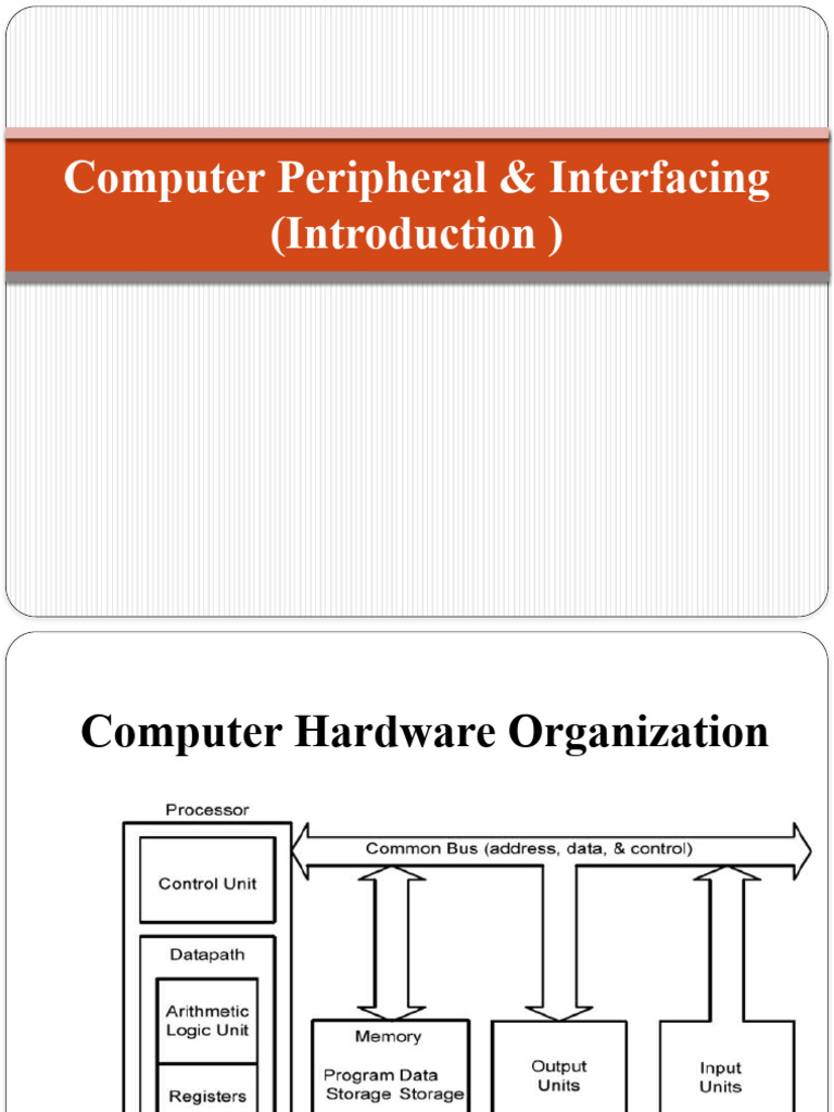 L1 - Introduction To Peripherals and Interfaceing | Download Free PDF | Interface (Computing ...