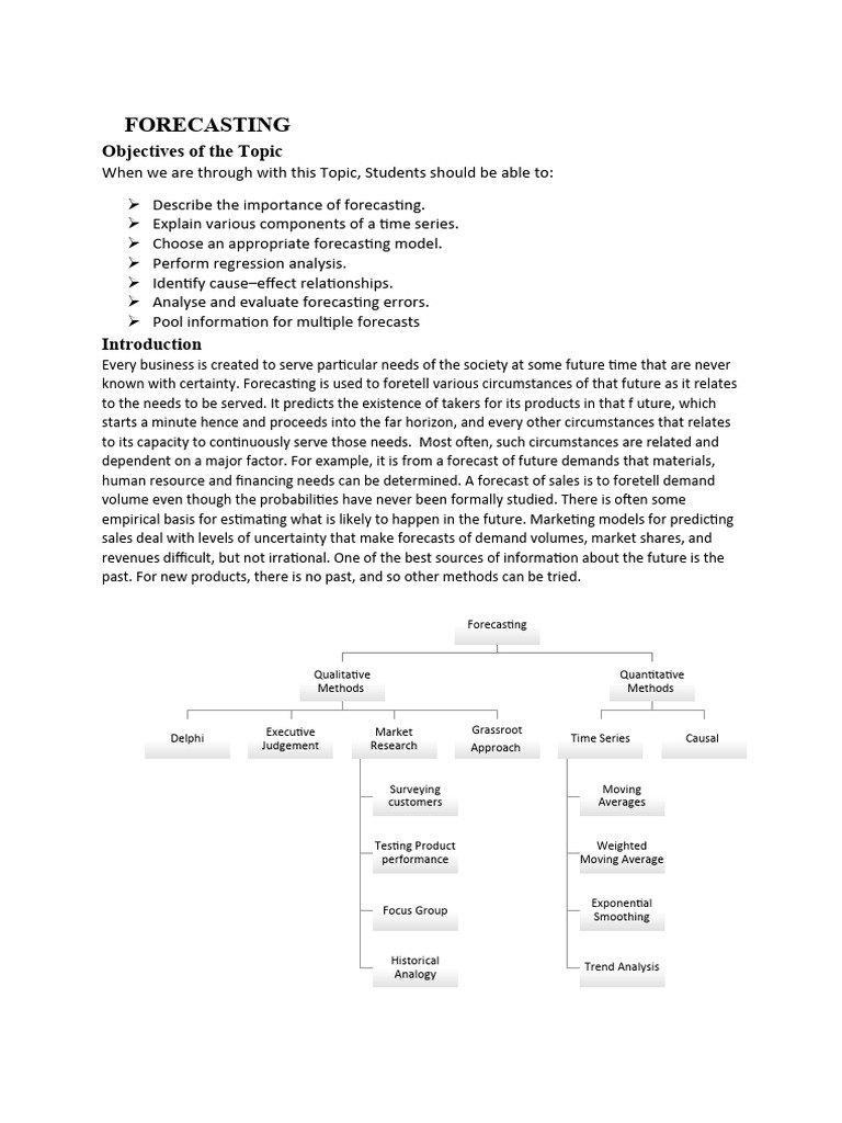A1 Forecasting | PDF | Forecasting | Errors And Residuals