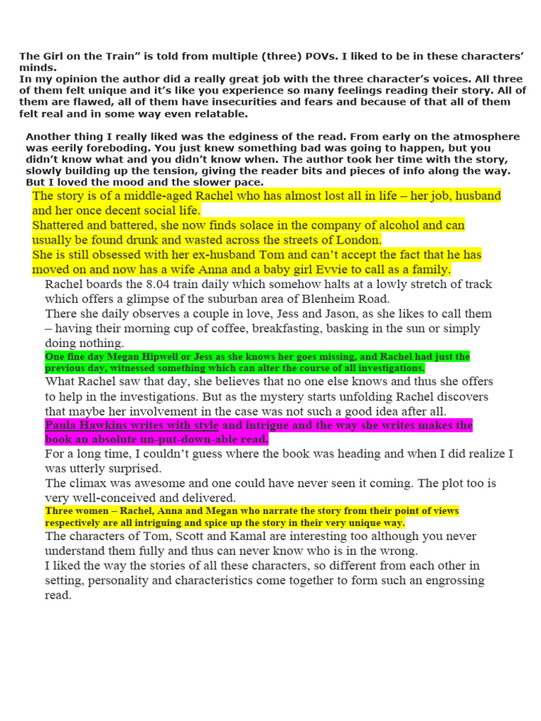 14-THE GIRL ON THE TRAIN | PDF