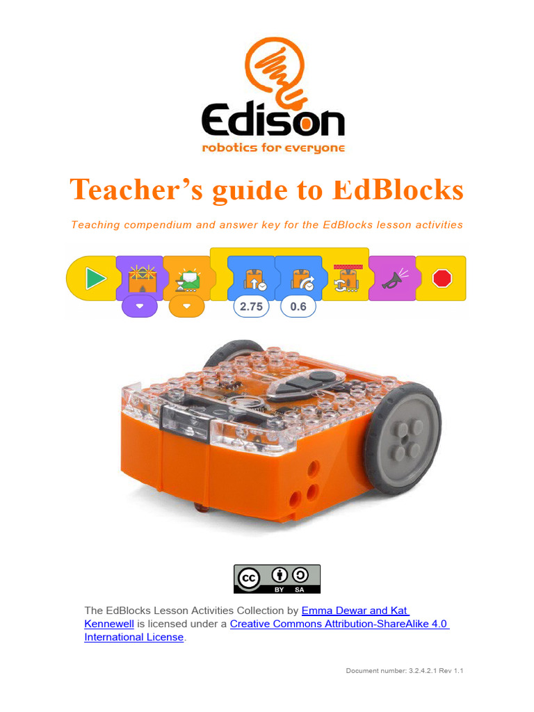 EdBlocks Teachers Guide | PDF | Rechargeable Battery | Infrared