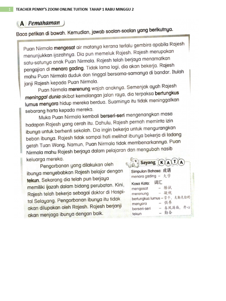 BM Tahap 1 Rabu Minggu 2 | PDF
