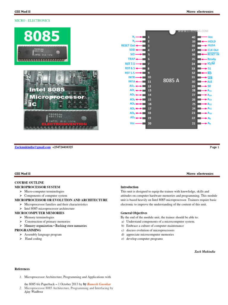 Micro Electronics | PDF | Central Processing Unit | Microprocessor