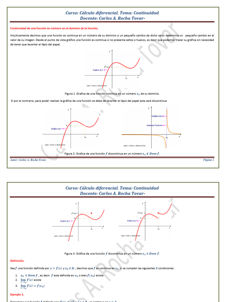 6. Continuidad . V.6.U. | PDF | Función continua | Funciones trigonométricas