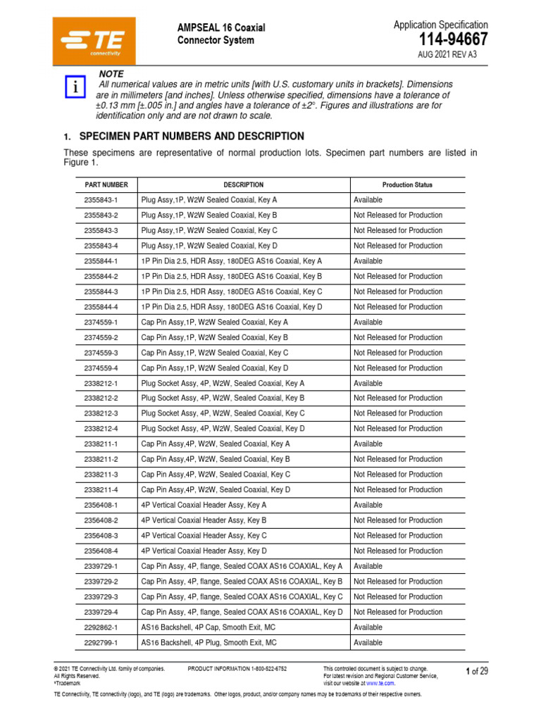 Eng SS 114-94667 A3 | PDF | Electrical Connector | Printed Circuit Board