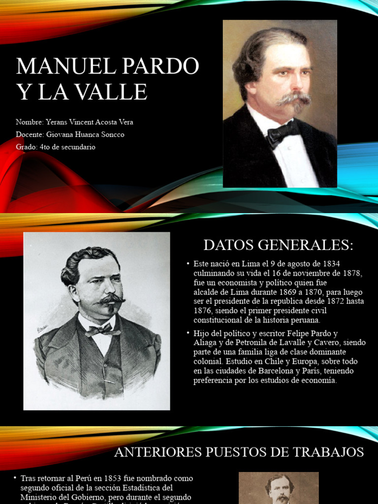 Manuel Pardo: Primer Presidente Civil del Perú | PDF | Comunidad andina ...