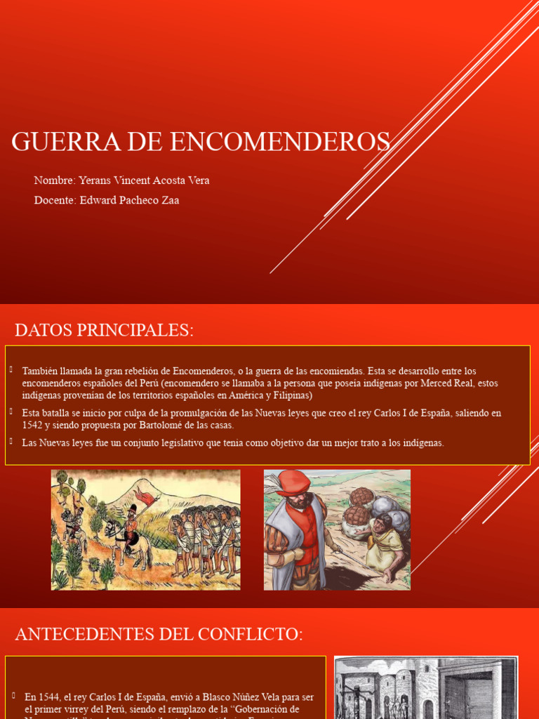 Guerra de Encomenderos | PDF | Colonización española de las Américas | Perú
