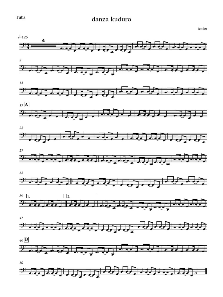 Danza Kuduro Tuba | PDF