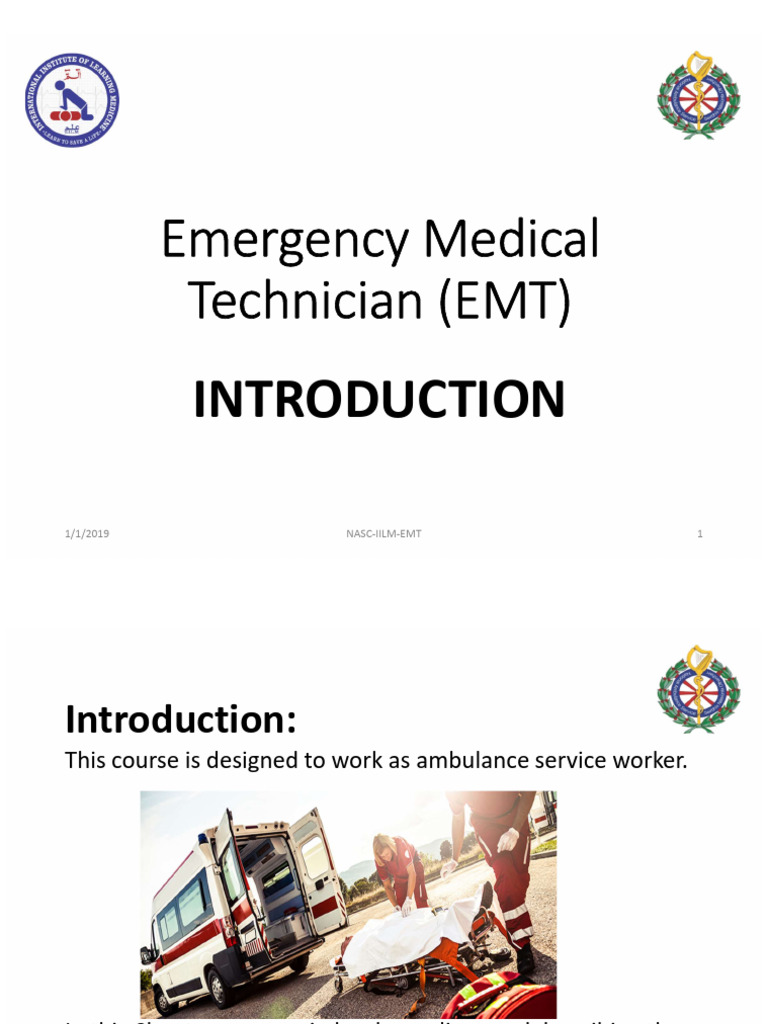 CHP 01 Introduction To EMT | PDF | Emergency Medical Services | Emergency Medical Technician
