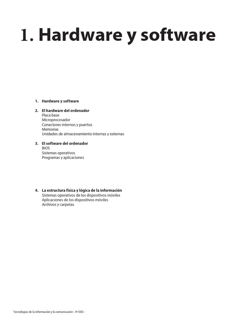 MATERIAL APOYO Hadware y Software | PDF | Hardware de la computadora | Dispositivo móvil