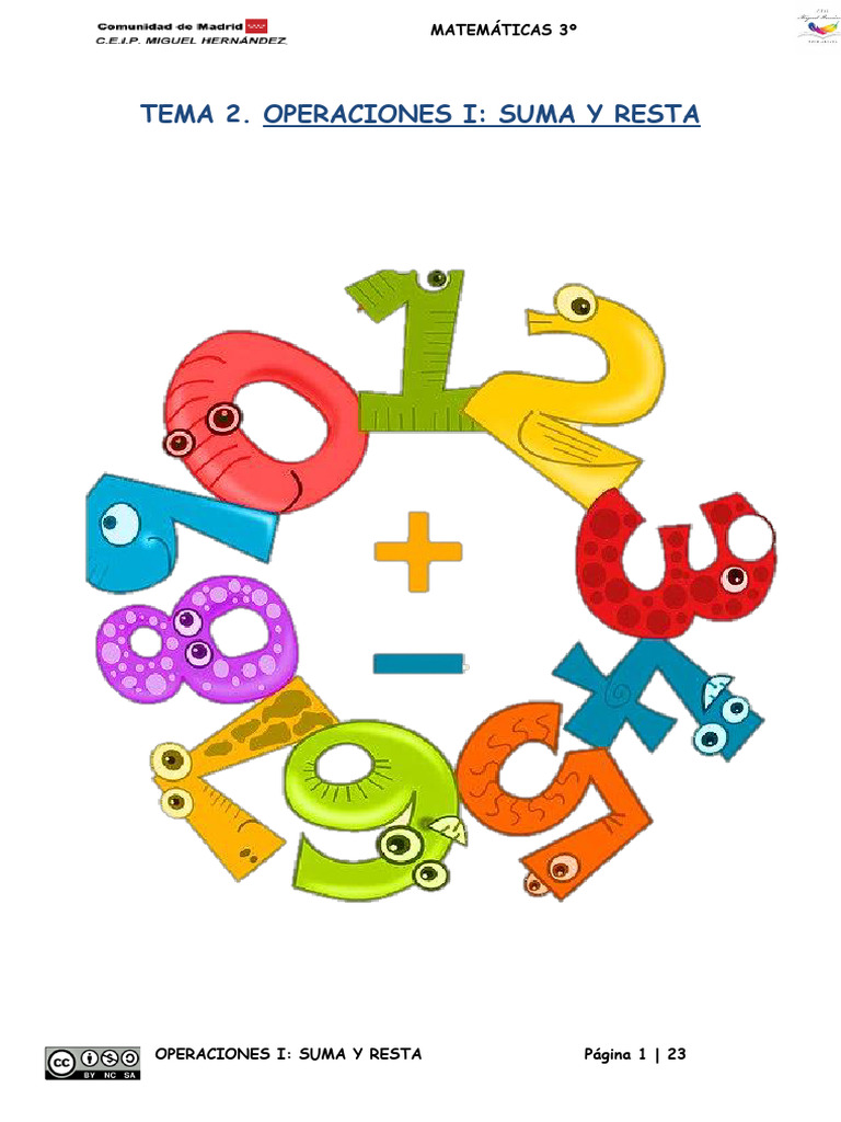 Suma y Resta: Guía para 3º de Primaria | PDF | Sustracción | Aritmética