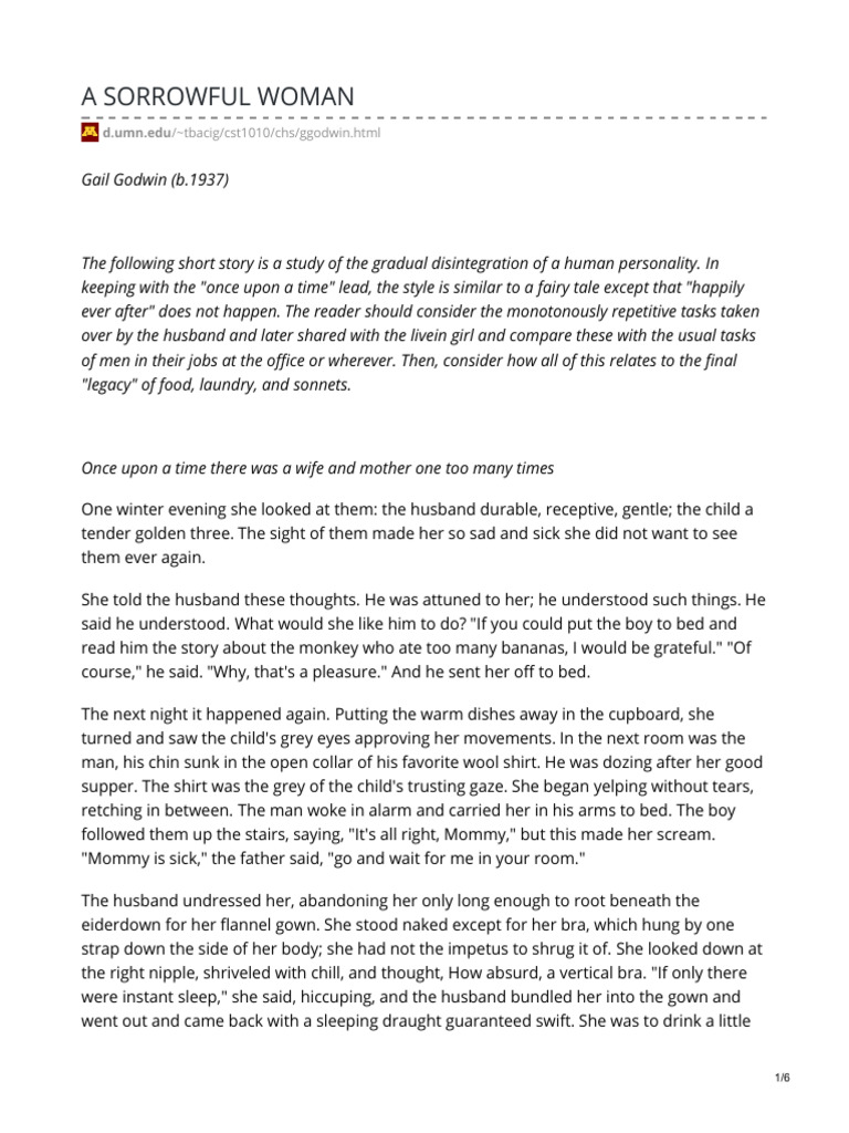 A SORROWFUL WOMAN Godwin Gail1 | PDF