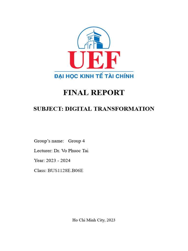 Final Report Group 4 | PDF | Internet Of Things | Cloud Computing
