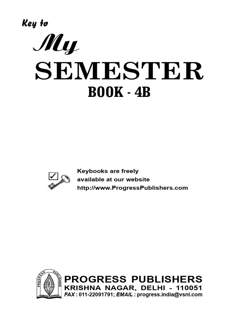 My Semester Book 4B Answer Key | PDF | Liquids | Soil