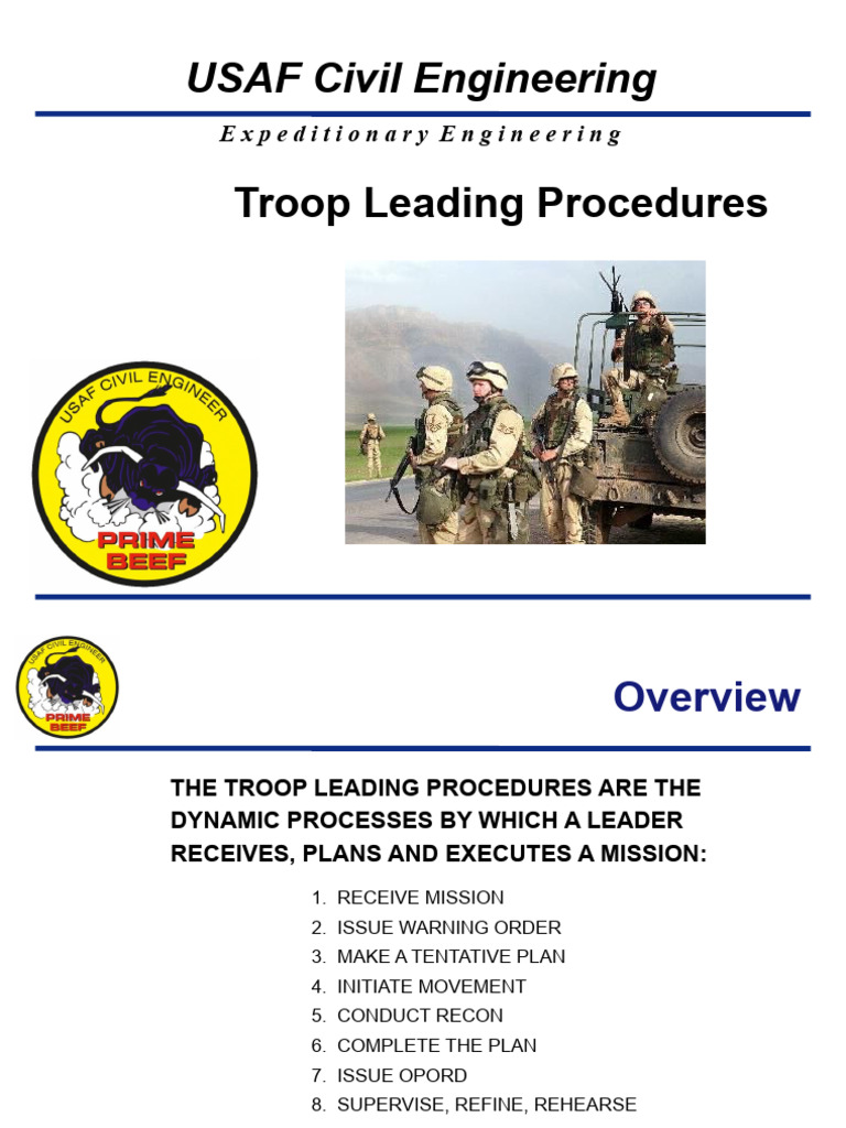USAF Troop Leading Procedures Guide | PDF | Reconnaissance | Military