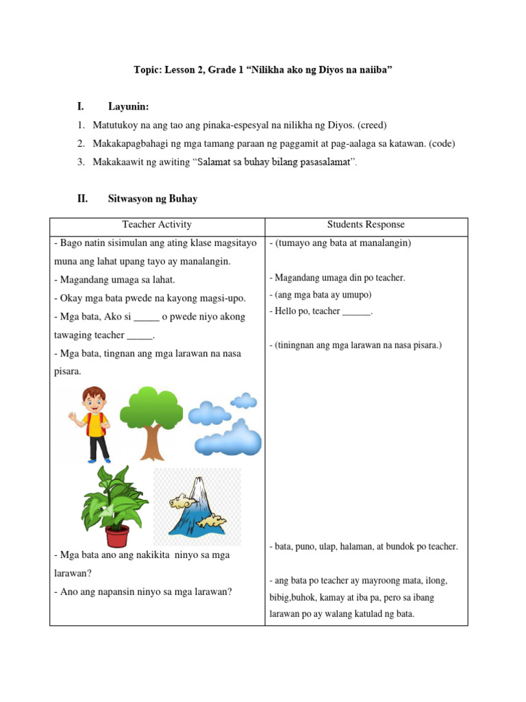 Catechism Lesson Plan | PDF