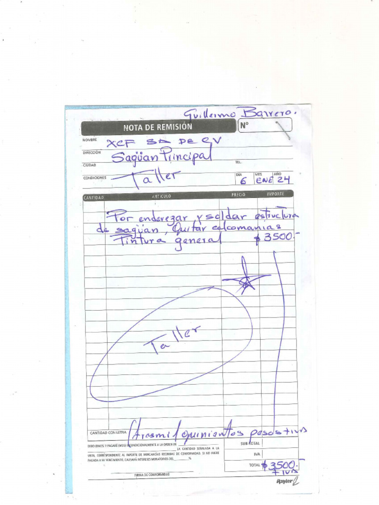 Ejemplo de Factura de Compra | PDF