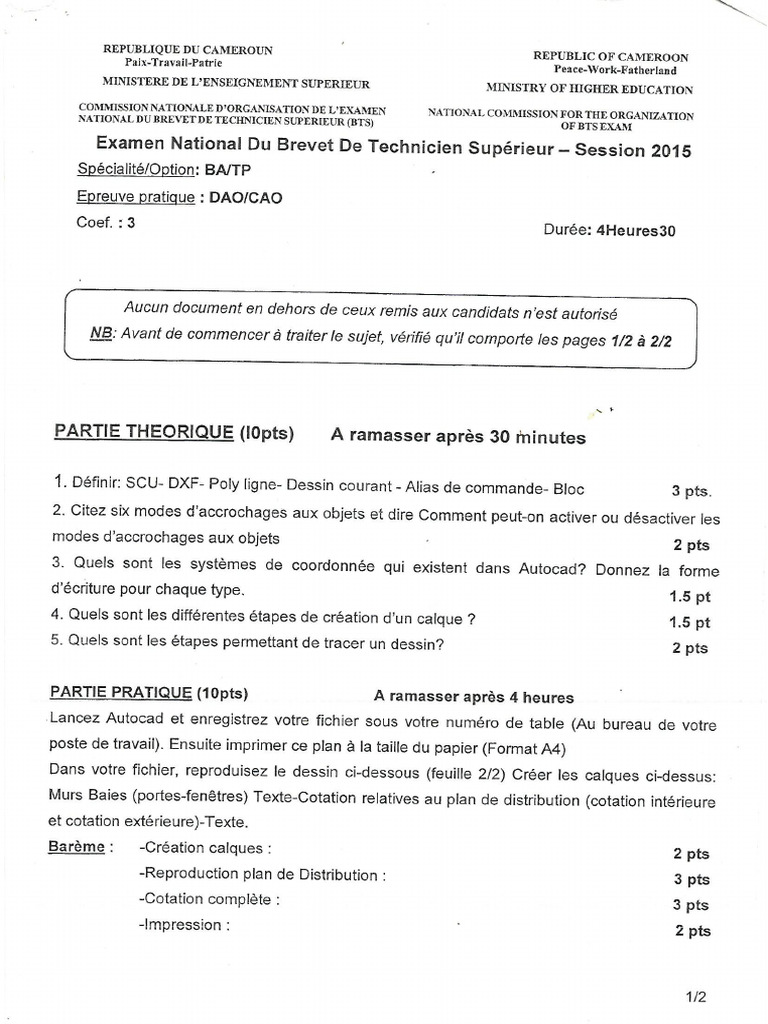 Anciens Sujets BTS | PDF