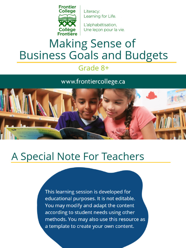 Grade 8 Business Planning | PDF | Expense | Budget