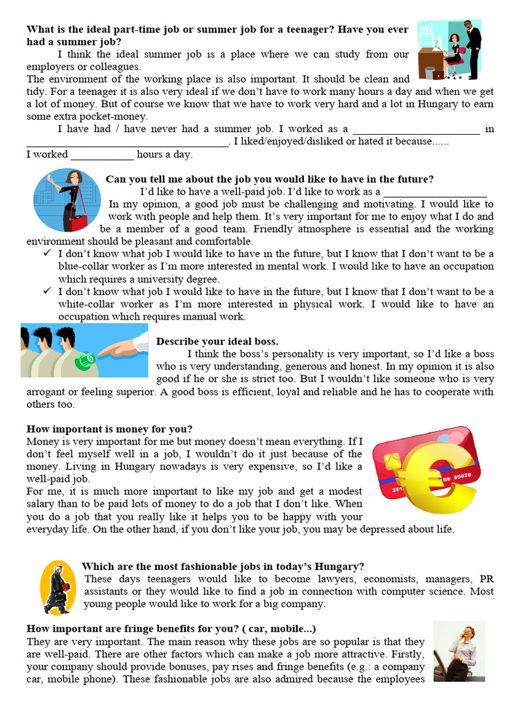 Jobs and Professions | PDF | Blue Collar Worker | Job Interview