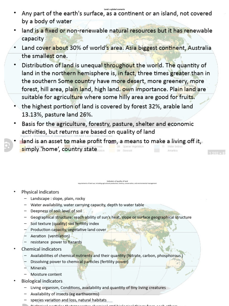 Land | PDF | Soil | Agriculture
