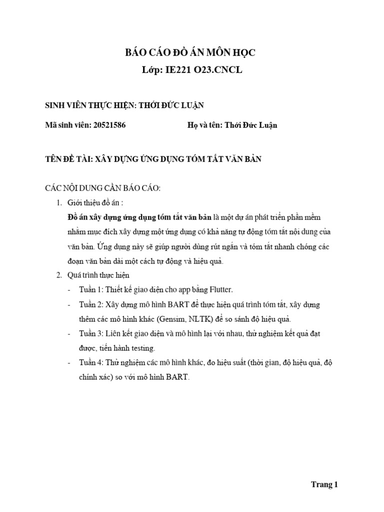 Mau Bao Cao Do An Mon Hoc 2024 (Tuần4) | PDF