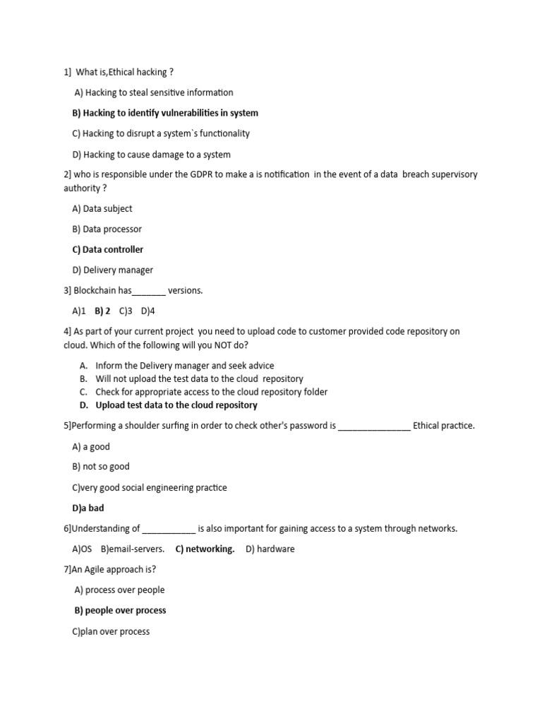 ETI Question Bank | PDF | Security Hacker | Security