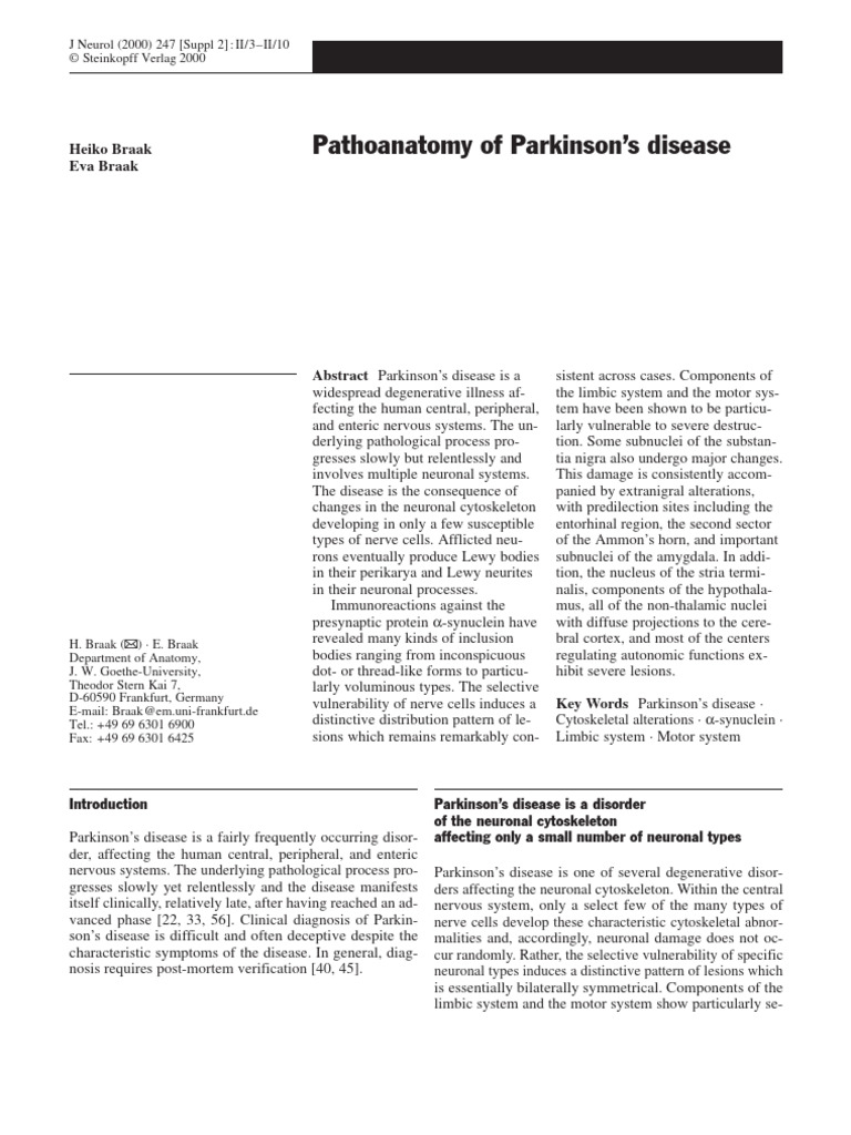 Pathoanatomy of Parkinson's Di | PDF | Limbic System | Cerebral Cortex