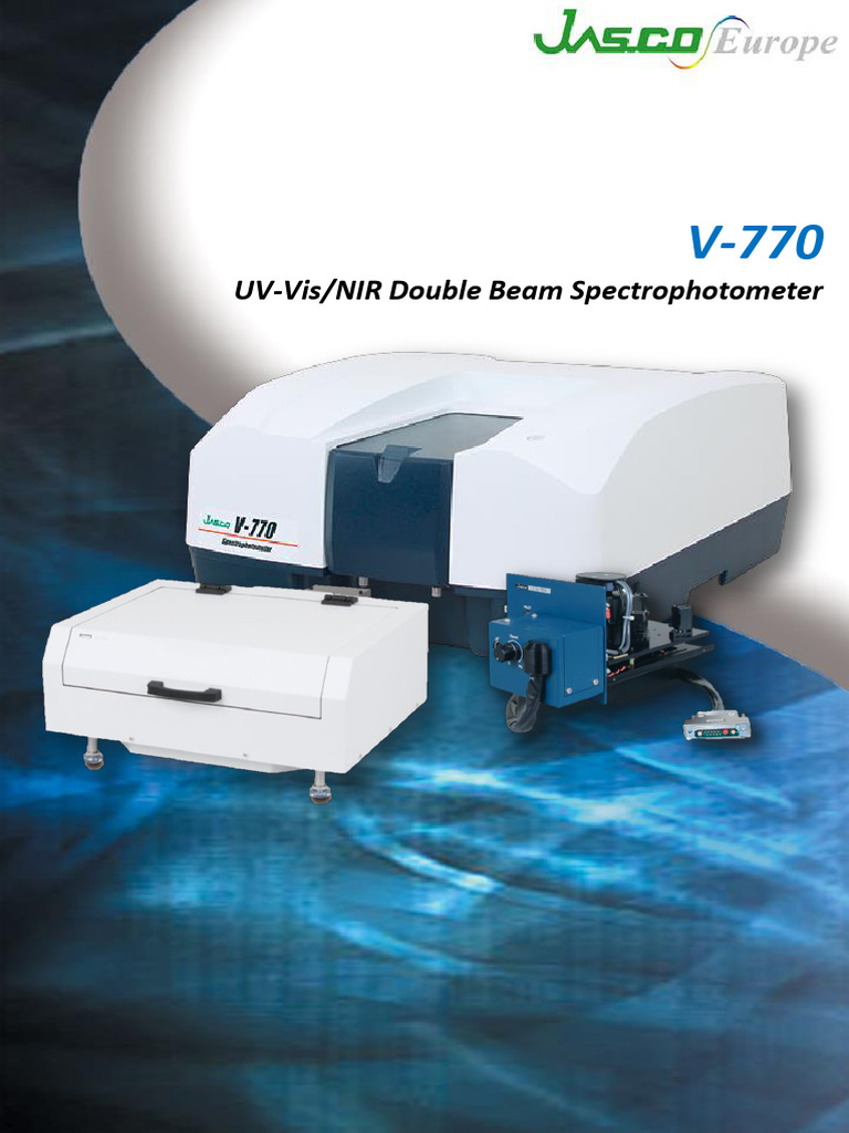 Brochure, Jasco V-770 UV-Vis-NIR double beam spectrophotometer | PDF ...