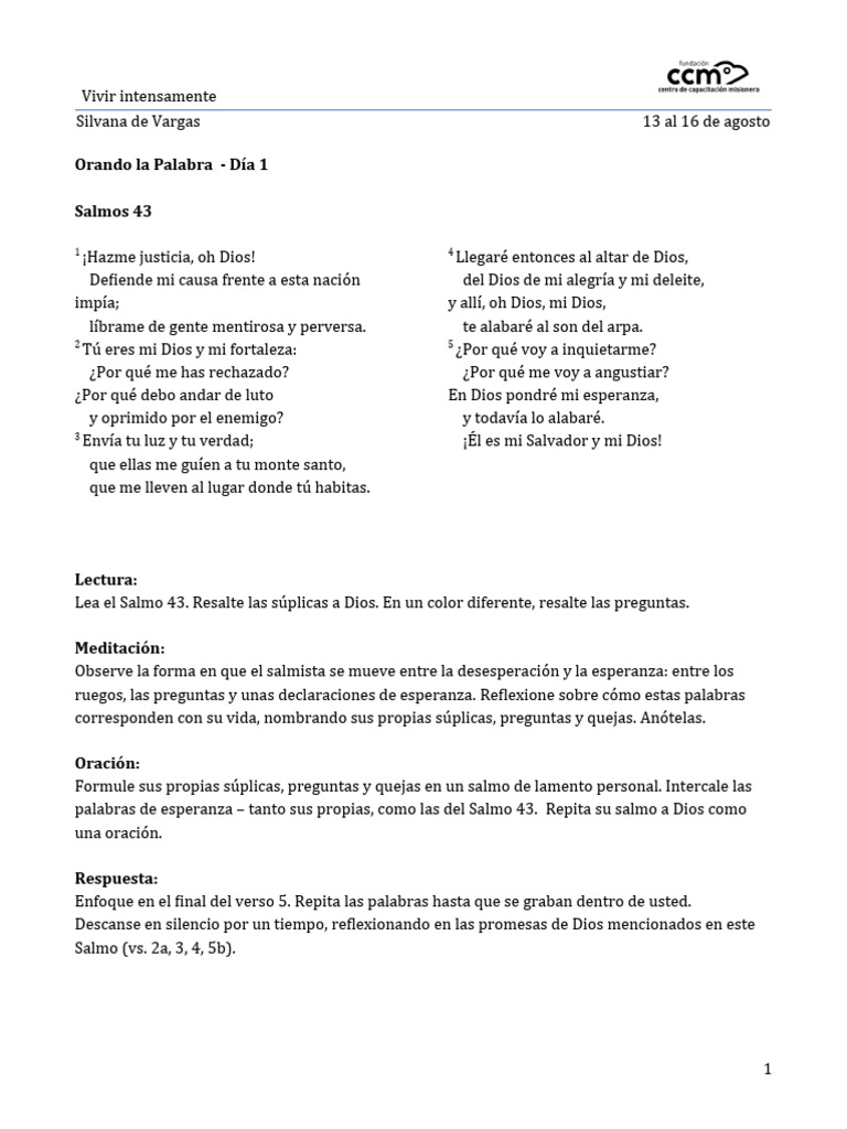 Lectio Divina | PDF | Salmos | Oración