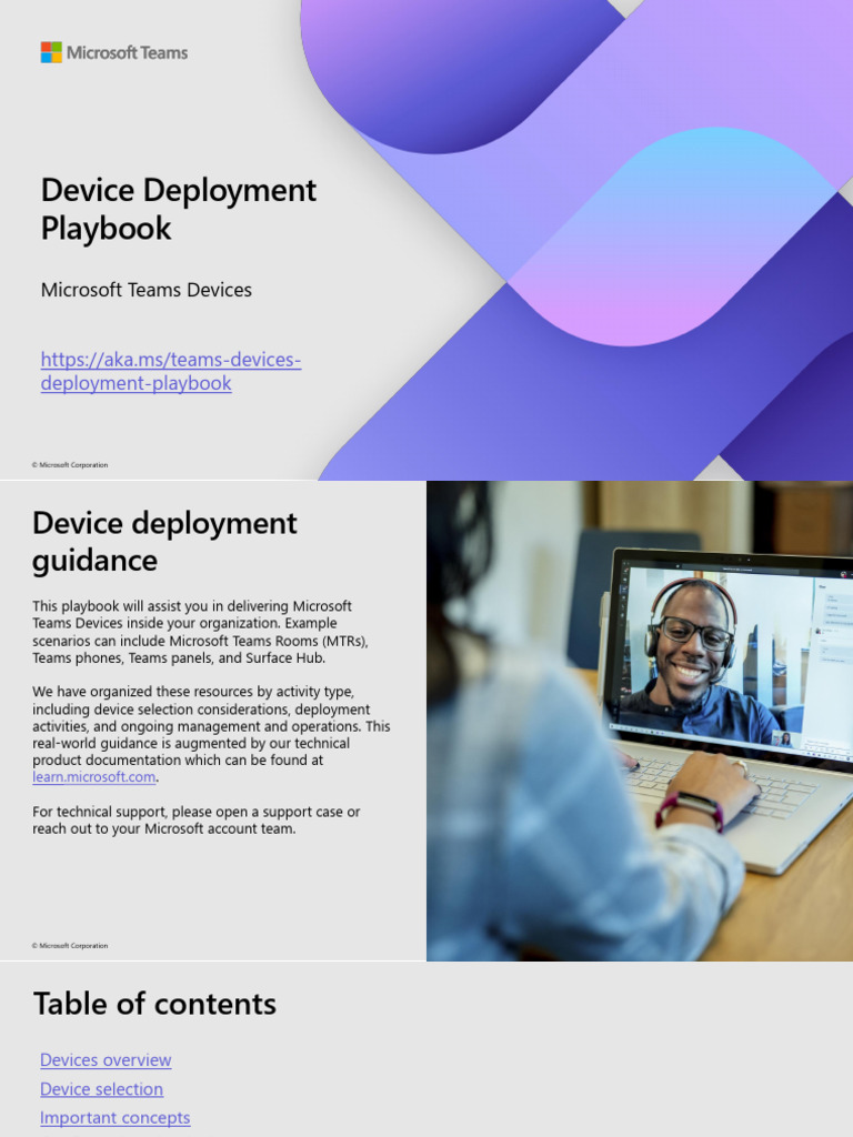Microsoft Teams Device Deployment Playbook | PDF | Android (Operating ...