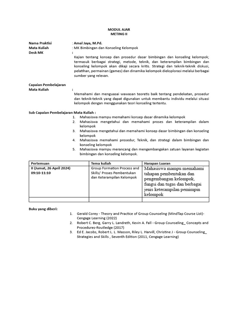 Materi Meeting II | PDF | Leadership | Learning