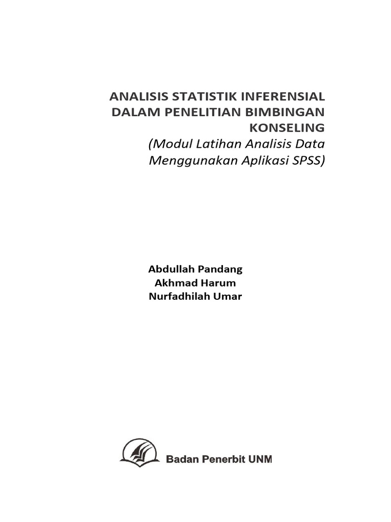 Layout Buku Analisis Statistik Inferensial - Abdullah Pandang, DKK | PDF