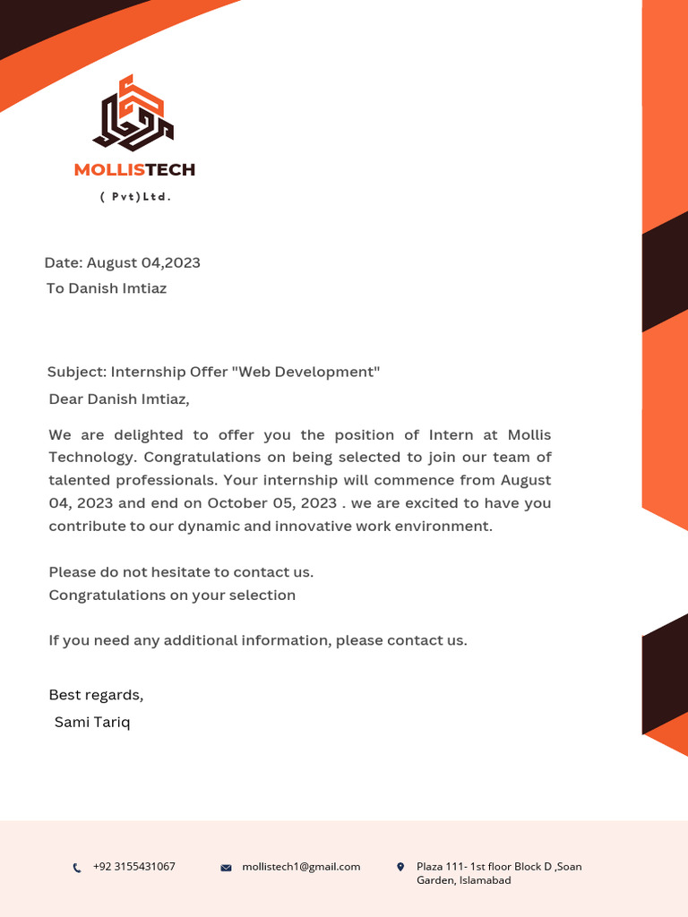 Navy Green Blue Simple Elegant Business Letter | PDF