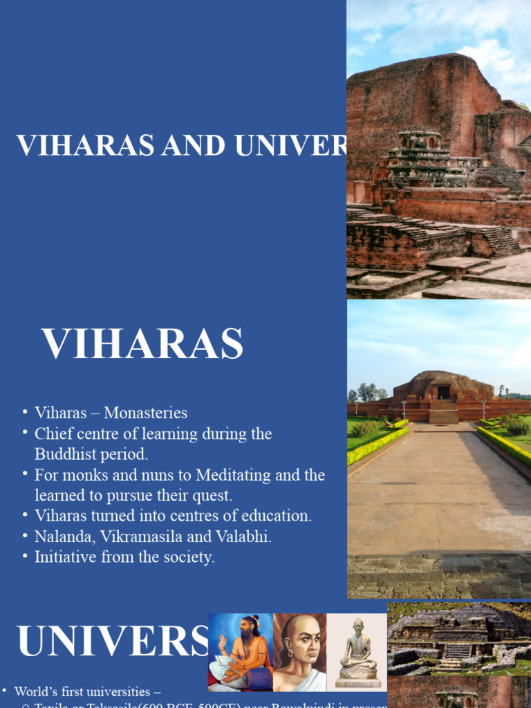 Viharas and Universities | PDF | Indian Philosophy | Indian Religions