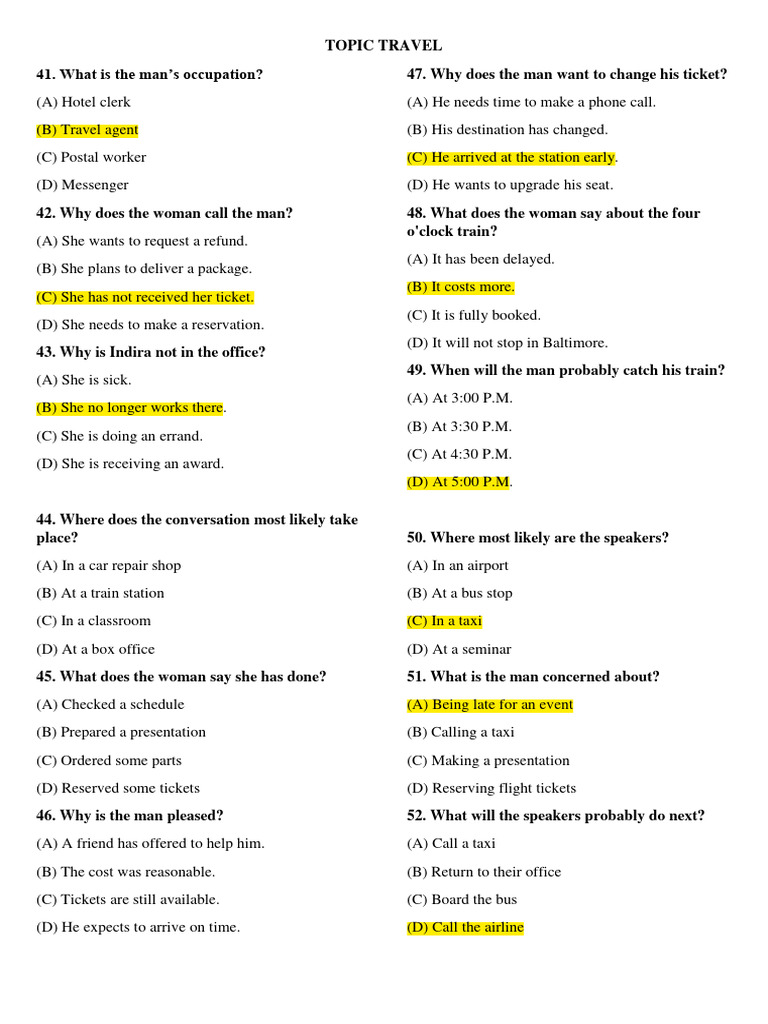 Question | PDF | Airport | Public Transport