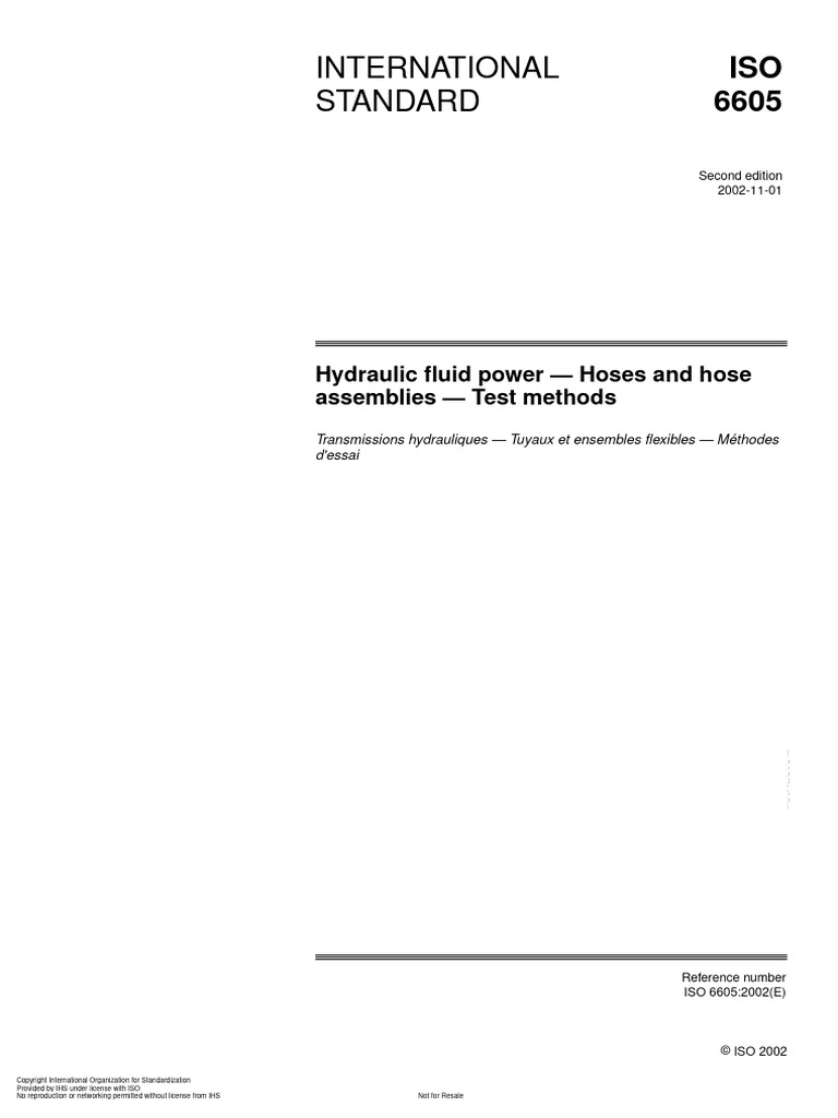 ISO 6605 - 2002 - Hydraulic Fluid Power - Hoses and Hose Assemblies ...