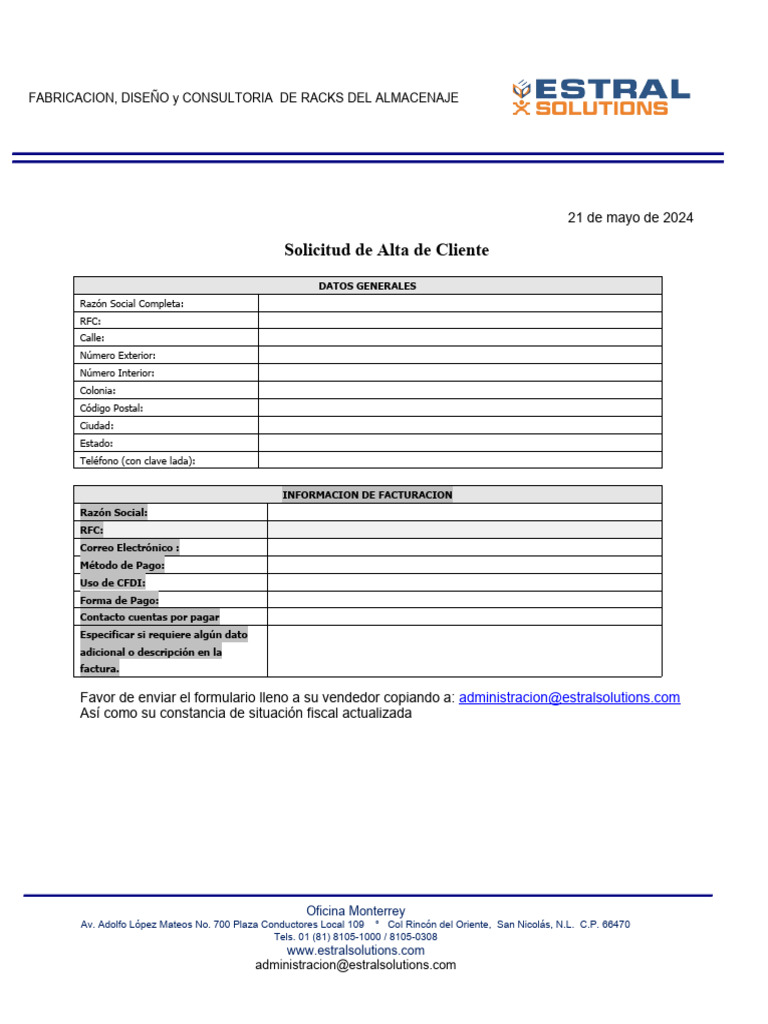 Formato Alta Cliente | PDF