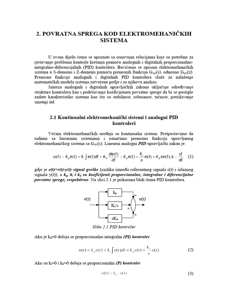 PID Regulatori | PDF
