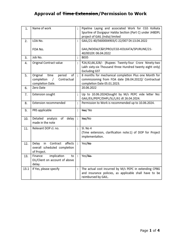 Note-Sheet For PTW - PEPC | PDF