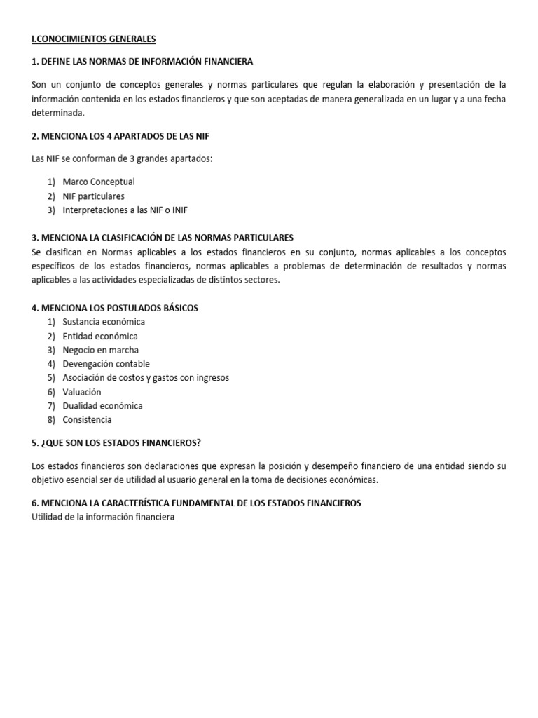 Examen Resuelto Nifs | PDF | Estado financiero | Contabilidad