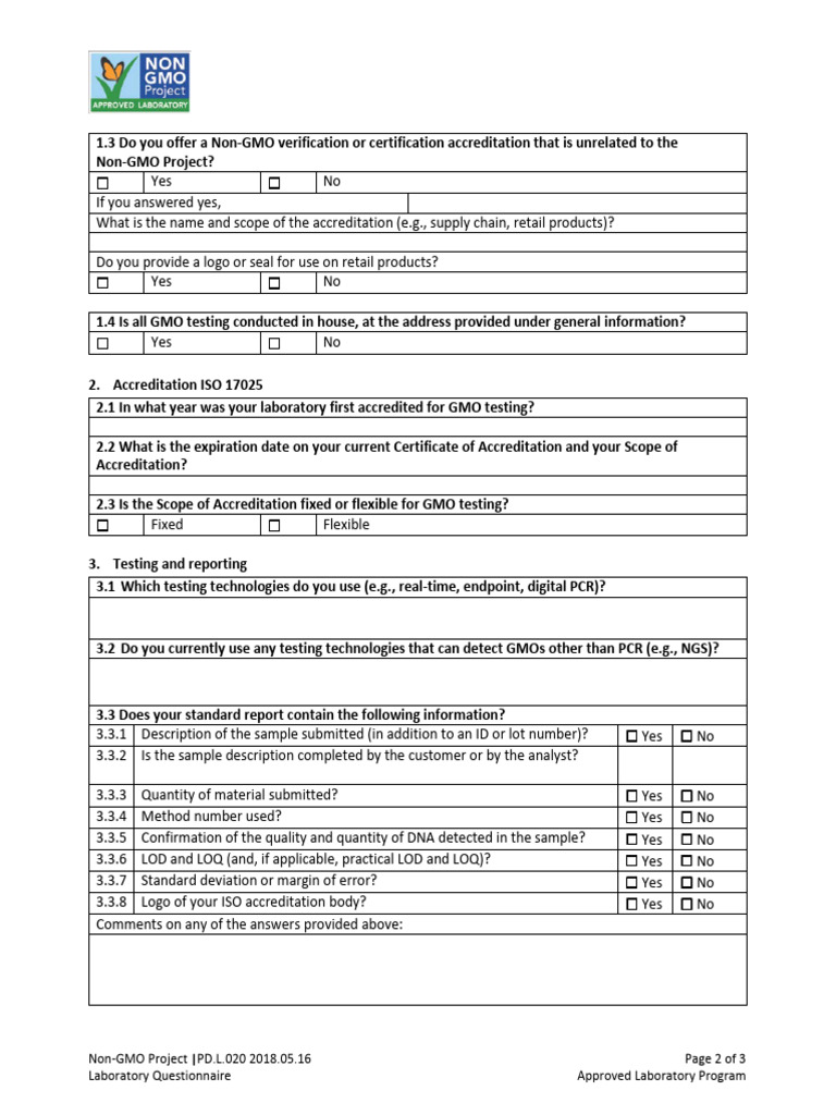 Laboratory Questionnaire 2 | PDF