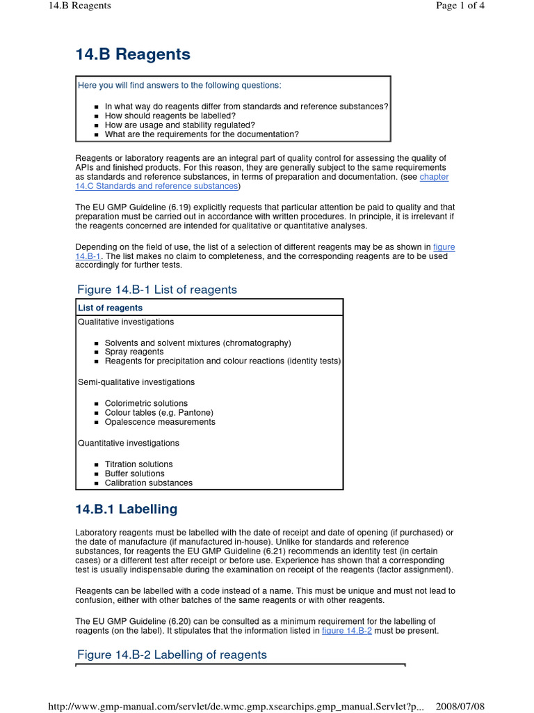 14.B Reagents | PDF | Chemical Substances | Titration