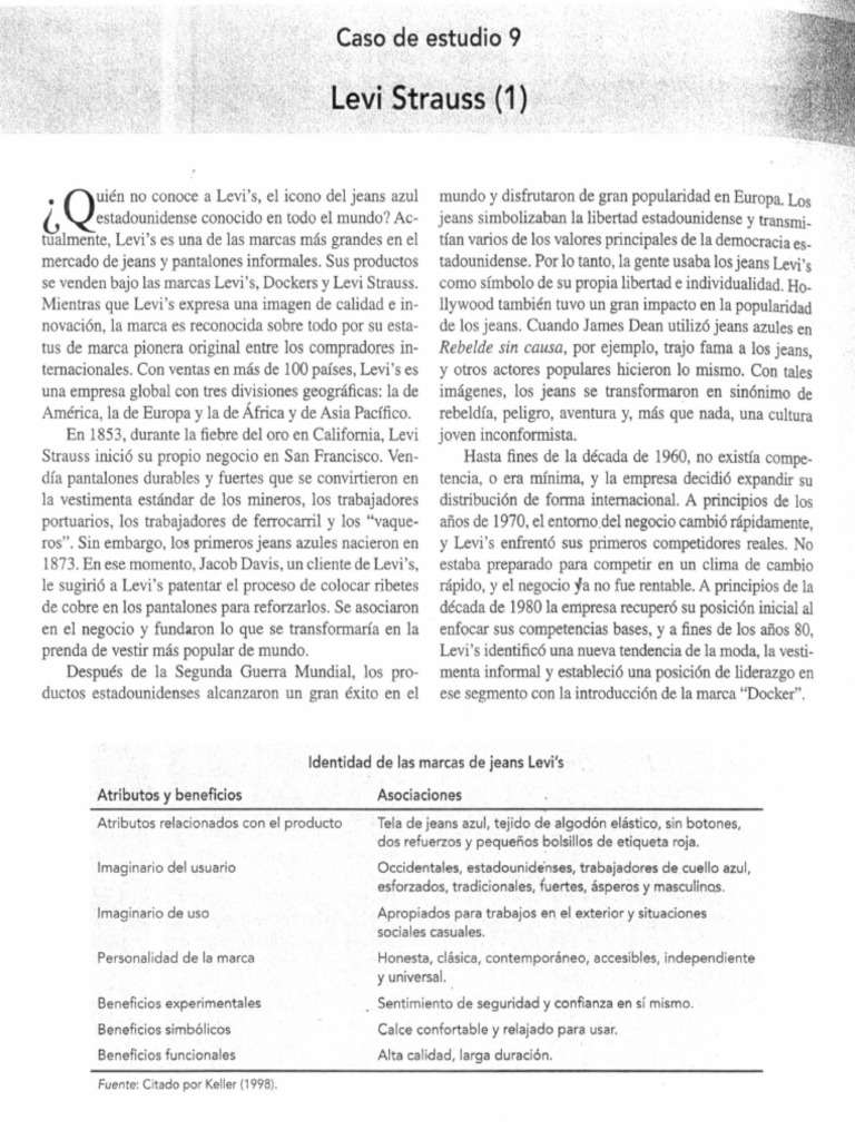 CASO LEVI STRAUSS | PDF | Pantalones | Marca