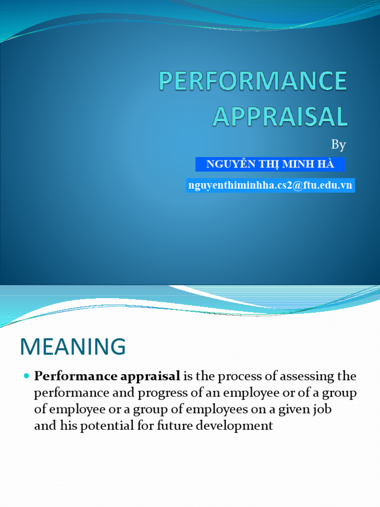 Performance Appraisal Process Explained | PDF | Performance Appraisal ...