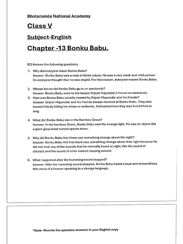 V - English - Bonku Babu | PDF