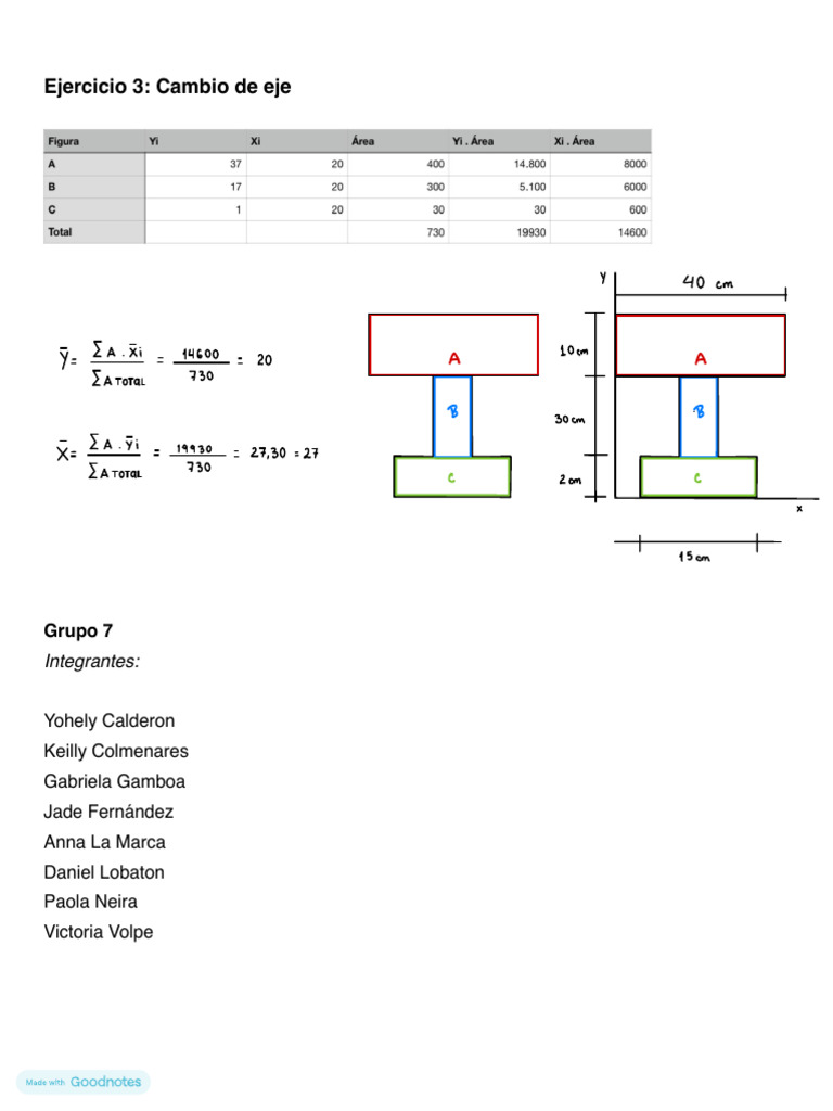 Ejercicio 3: Cambio de Eje: Grupo 7 | PDF