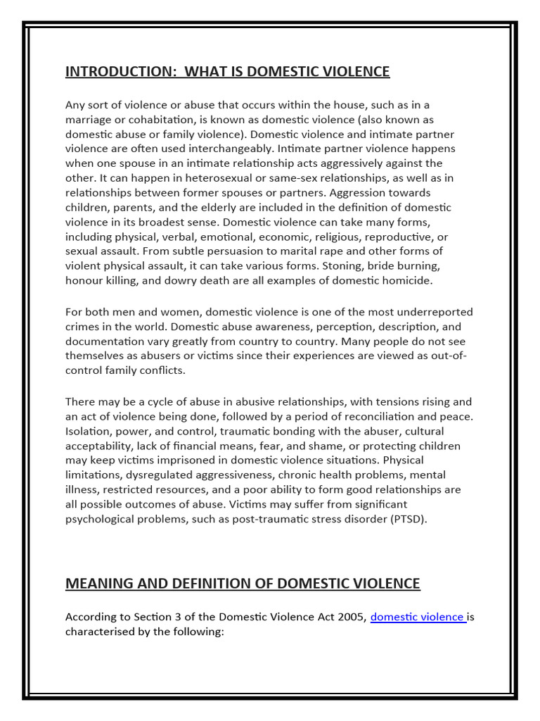 Domestic Violence | PDF | Domestic Violence | Violence