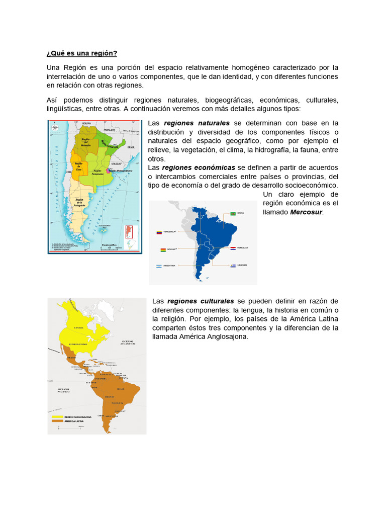¿Qué Es Una Región | PDF | Andes | Clima
