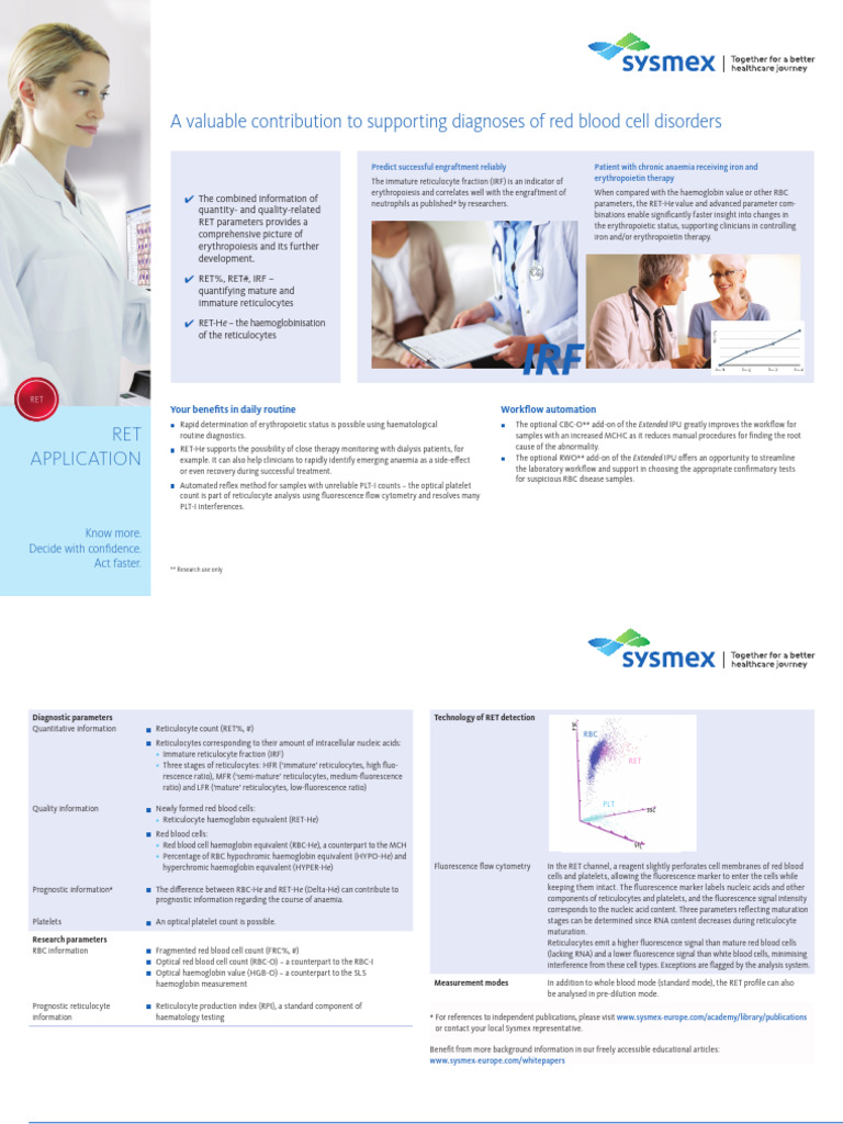 12 RET Card EN | PDF | Red Blood Cell | Anemia
